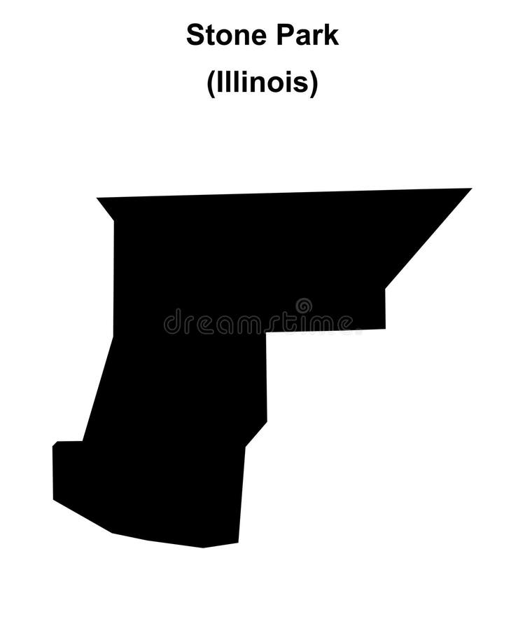 Mapa De Esquema Del Parque De Piedra Ilustración del Vector ...