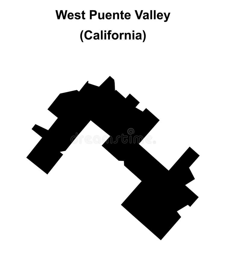 Mapa De Esquema Del Valle De Puente Oeste Ilustración del Vector - Ilustración de vector, forma ...