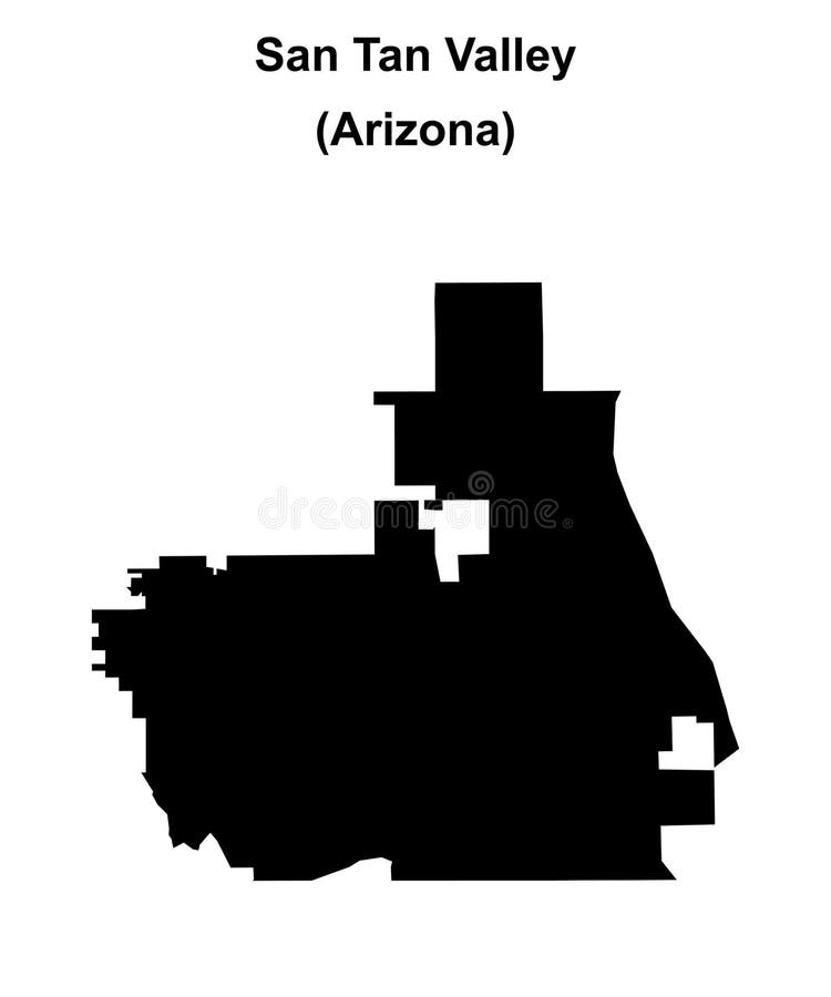 Mapa De Esquema Del Valle De San Tan Ilustración del Vector ...