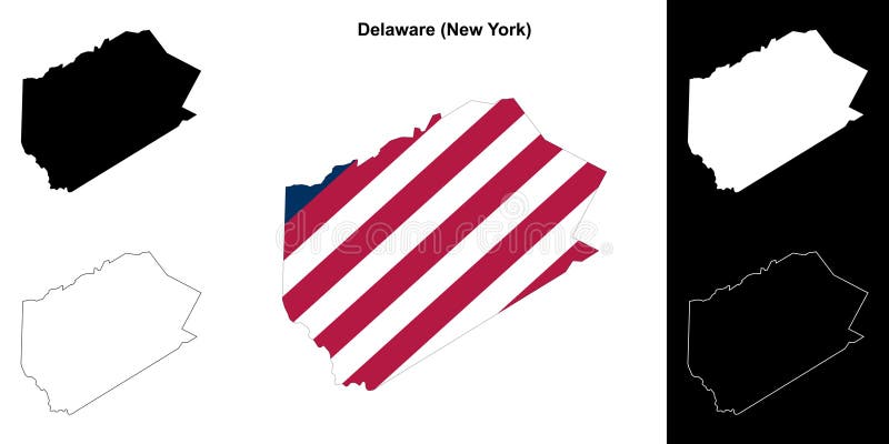Mapa De Esquema De Delaware Ilustración del Vector - Ilustración de ...