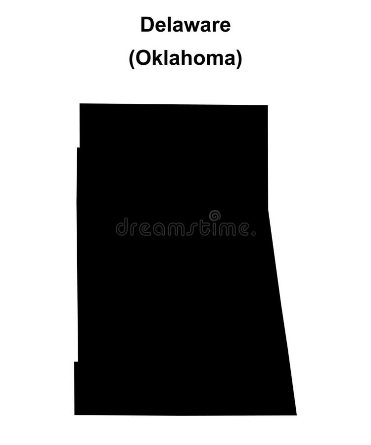 Mapa De Esquema De Delaware Ilustración del Vector - Ilustración de ...