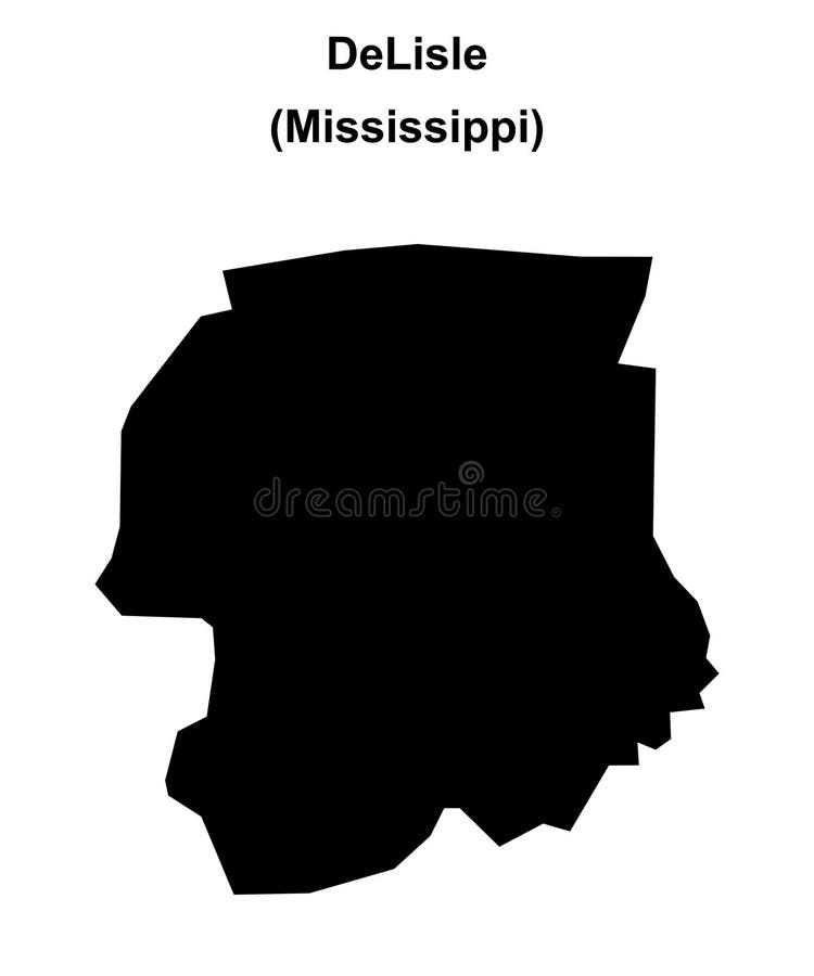 Mapa de esquema de DeLisle ilustración del vector. Ilustración de ...