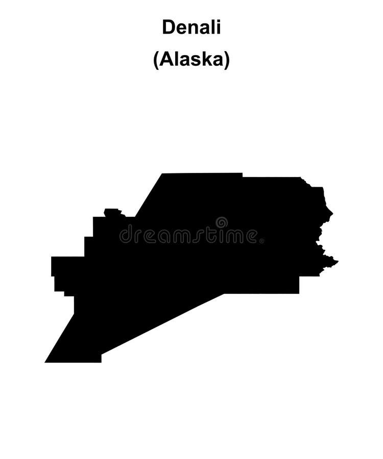 Mapa de esquema de denali ilustración del vector. Ilustración de ciudad ...