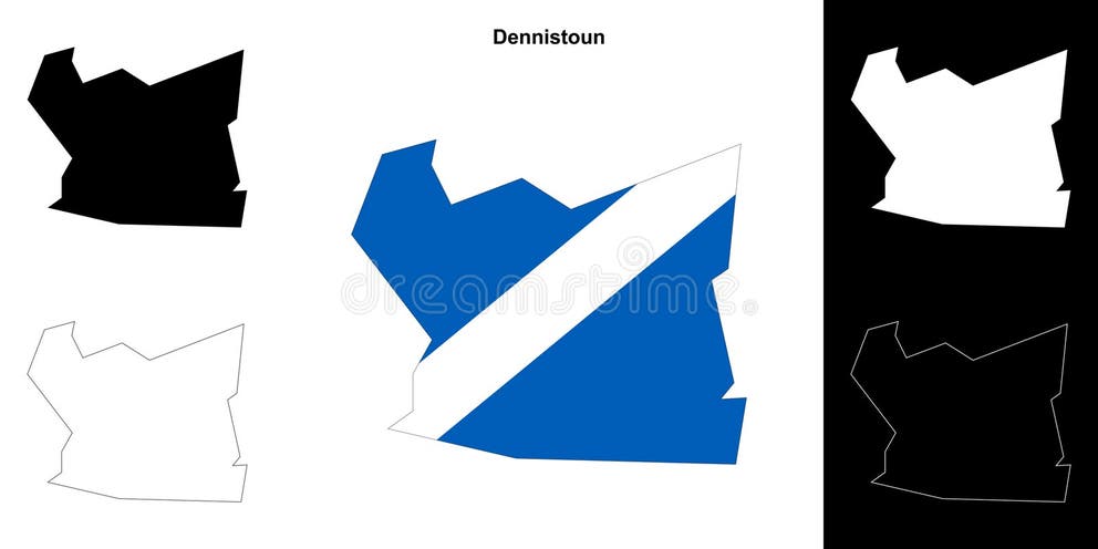 Mapa De Esquema De Denistoun Stock de ilustración - Ilustración de ...