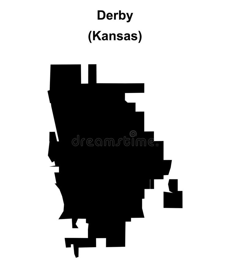 Mapa de esquema de derby stock de ilustración. Ilustración de aislado ...