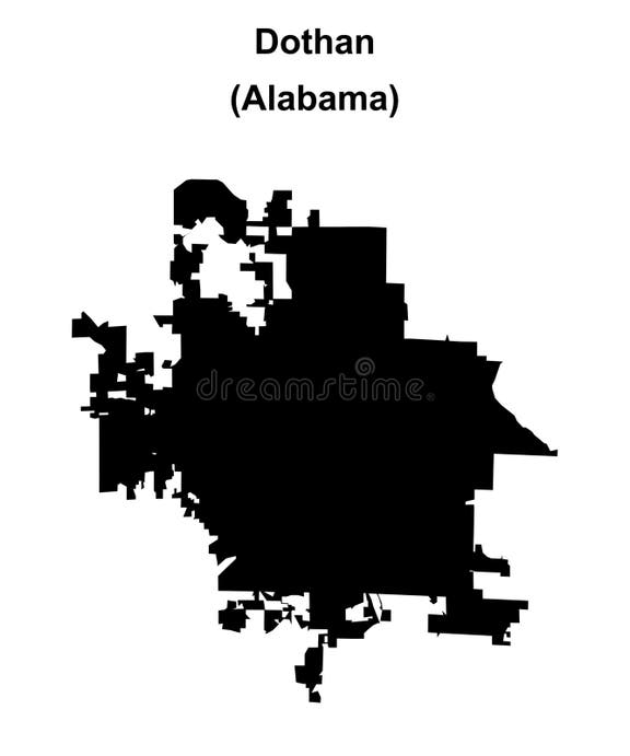 Mapa de esquema de dothan ilustración del vector. Ilustración de ...