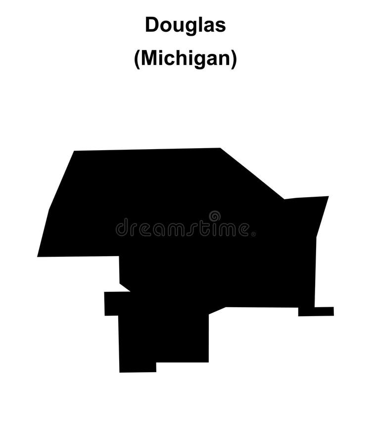 Mapa de esquema de Douglas ilustración del vector. Ilustración de ...