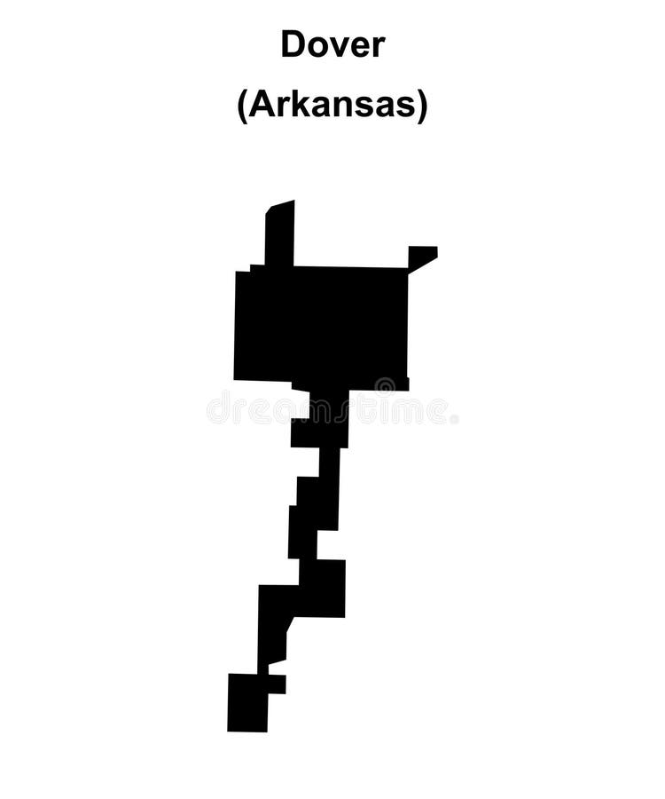 Mapa de esquema de Dover ilustración del vector. Ilustración de ...