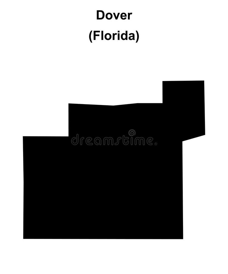 Mapa de esquema de Dover ilustración del vector. Ilustración de modelo ...