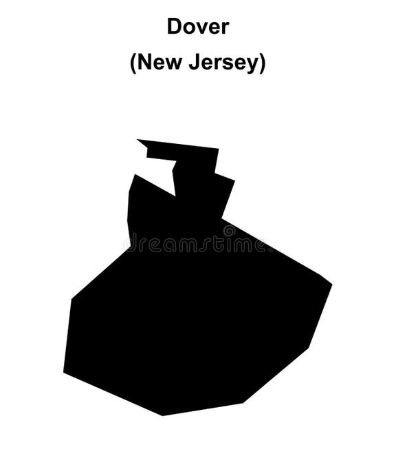 Mapa de esquema de dover ilustración del vector. Ilustración de silueta ...