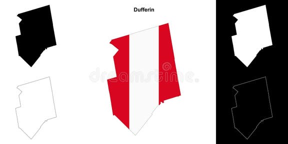 Mapa De Esquema De Dufferin Ilustración del Vector - Ilustración de ...