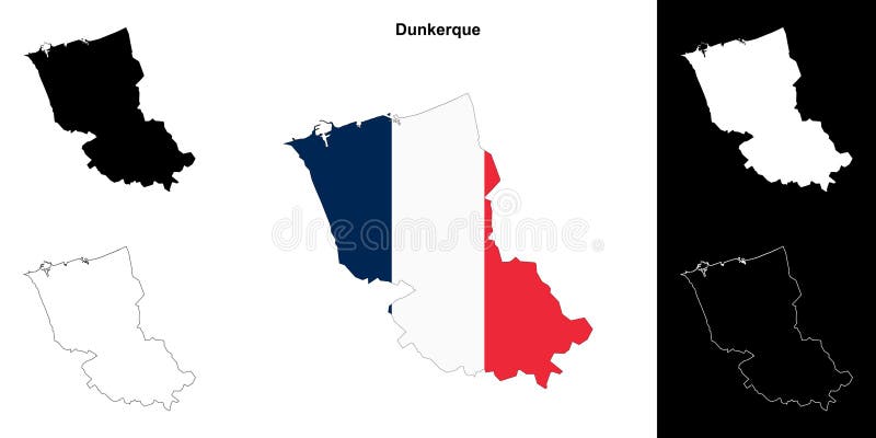Mapa De Esquema De Dunkerque Ilustración del Vector - Ilustración de ...