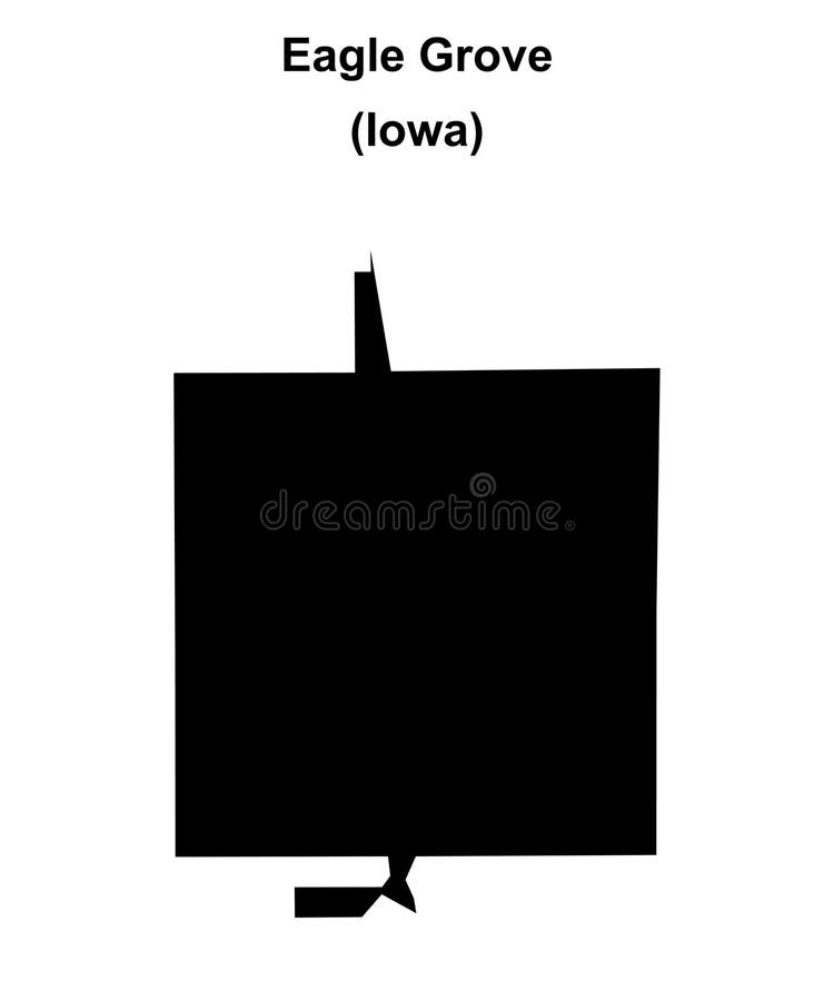 Mapa De Esquema De Eagle Grove Ilustración del Vector - Ilustración de ...