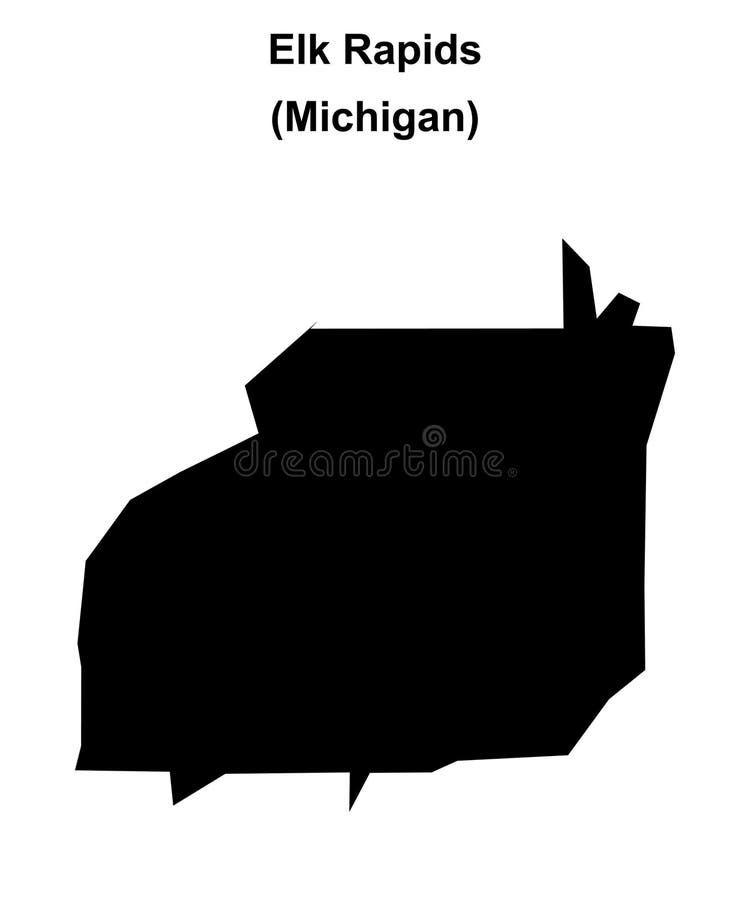 Mapa De Esquema De Elk Rapids Ilustración del Vector - Ilustración de ...