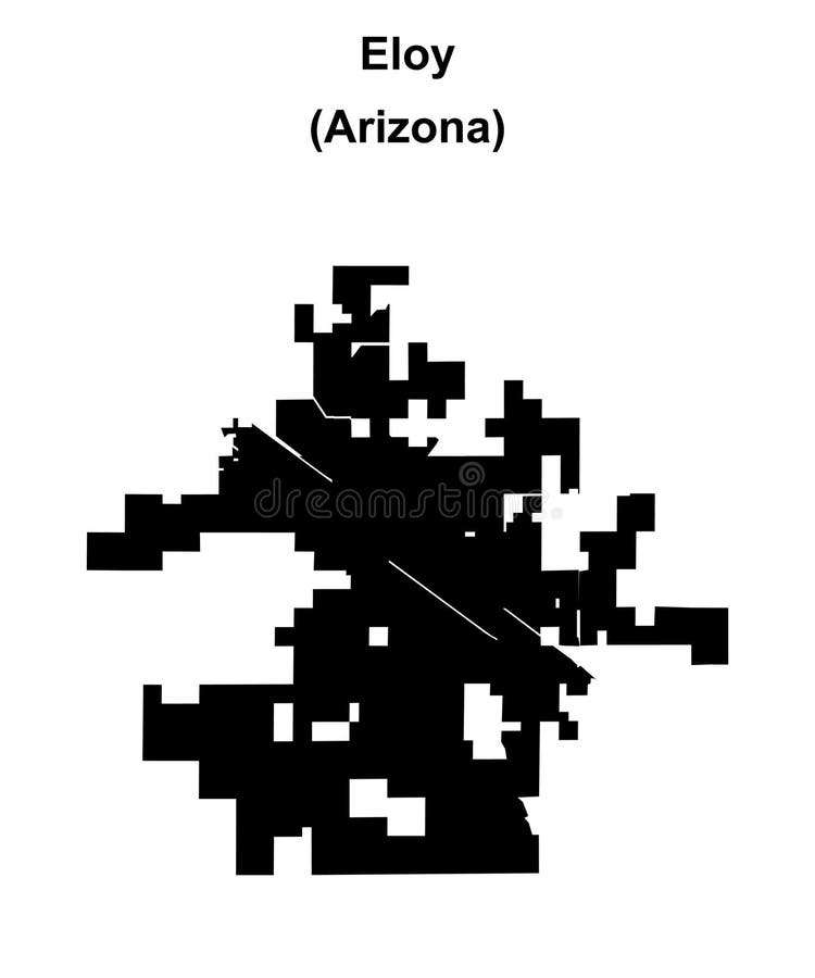 Mapa de esquema de eloy ilustración del vector. Ilustración de icono ...