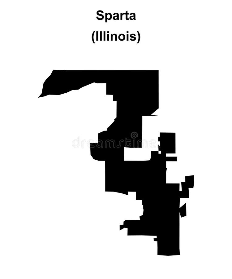 Mapa de esquema de esparta ilustración del vector. Ilustración de ...