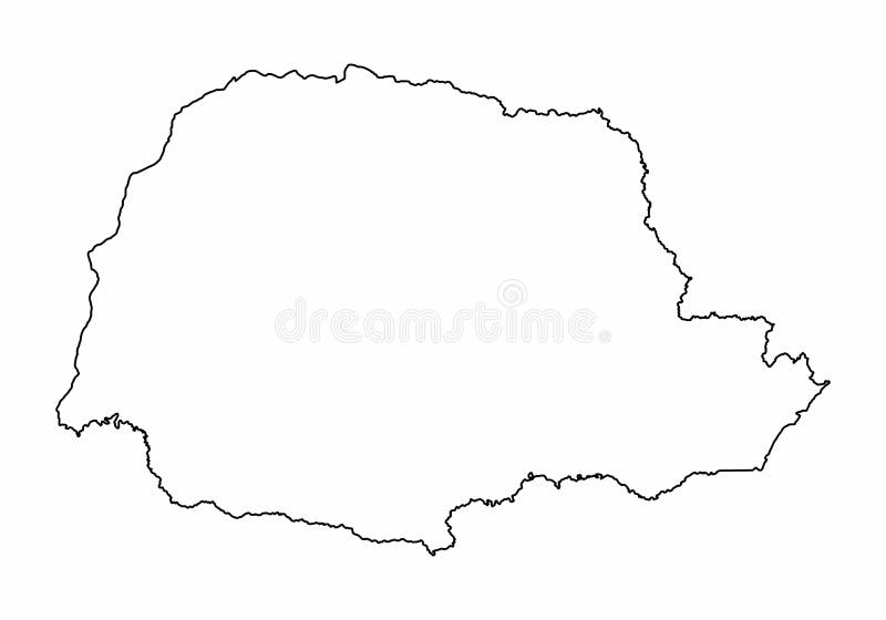 Mapa De Esquema De Estado De Parana Ilustración del Vector ...