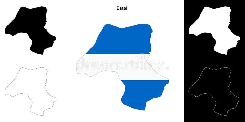 Mapa de esquema de esteli ilustración del vector. Ilustración de ...