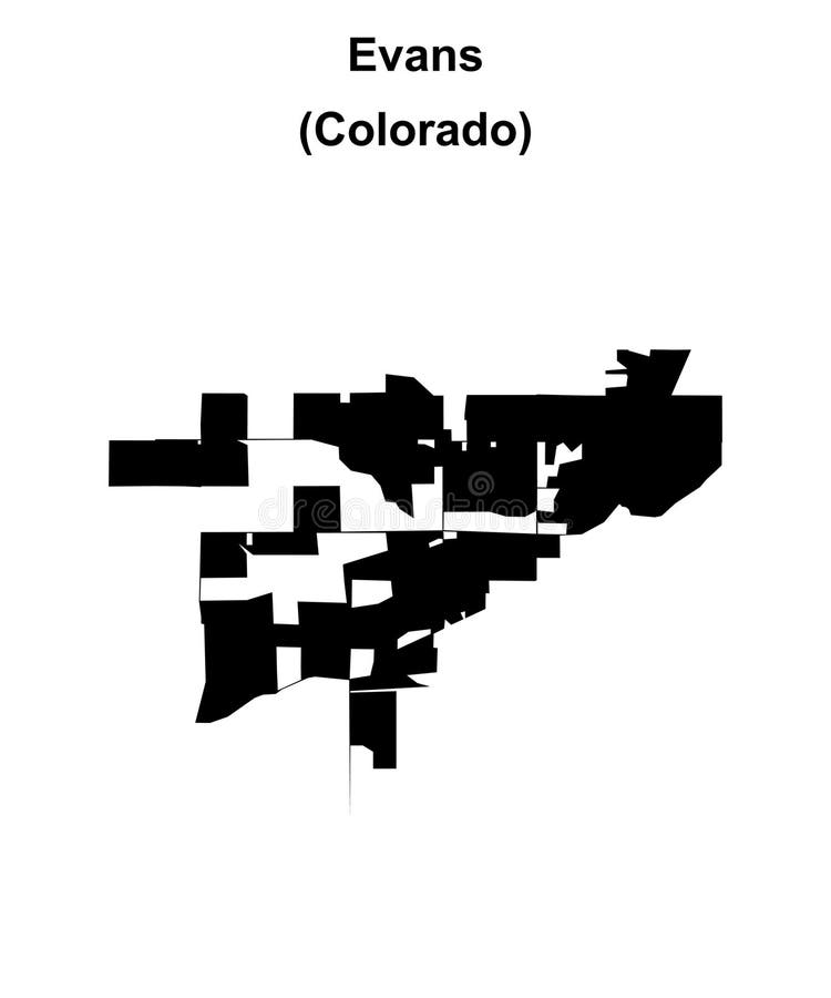 Mapa de esquema de evans ilustración del vector. Ilustración de turismo ...