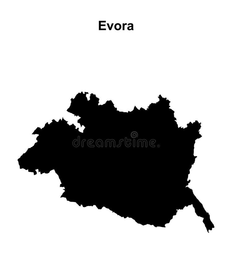 Mapa de esquema de Evora ilustración del vector. Ilustración de ...