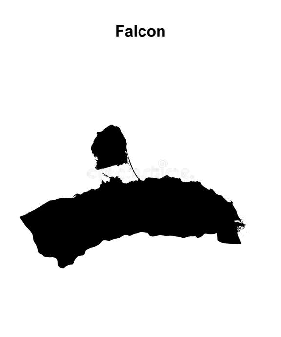 Mapa de esquema de Falcon ilustración del vector. Ilustración de ...