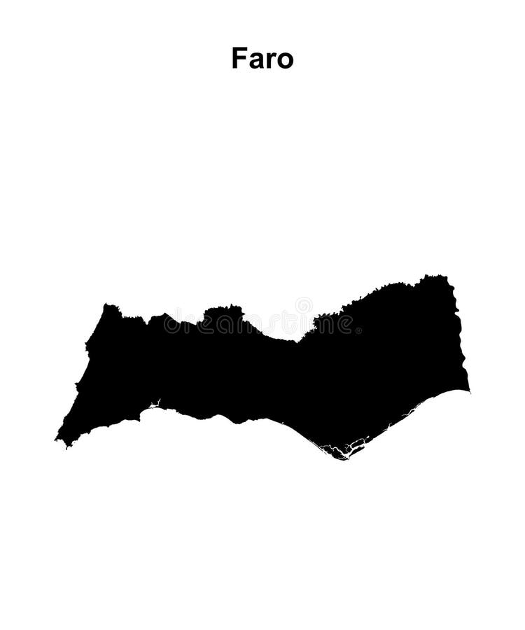Mapa de esquema de Faro ilustración del vector. Ilustración de blanco ...