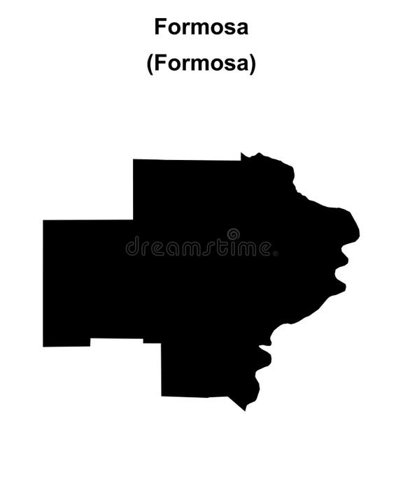 Mapa de esquema de Formosa ilustración del vector. Ilustración de ...