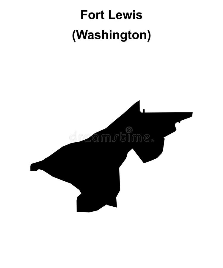 Mapa De Esquema De Fort Lewis Ilustración del Vector - Ilustración de ...