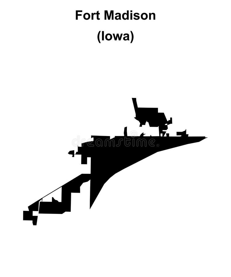 Mapa De Esquema De Fort Madison Ilustración del Vector - Ilustración de ...