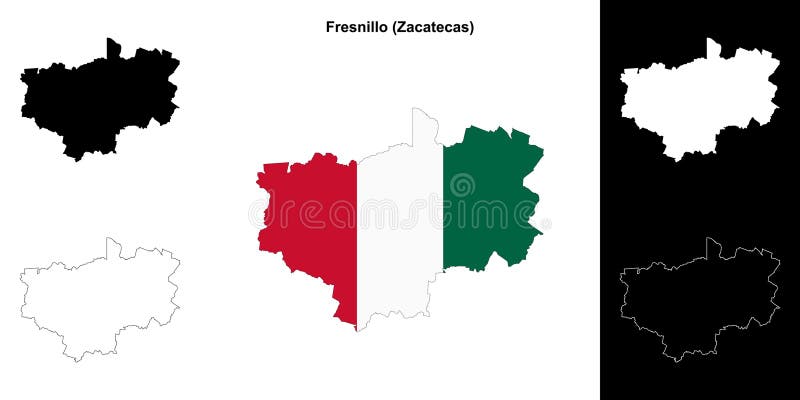Mapa De Esquema De Fresnillo Ilustración del Vector - Ilustración de ...