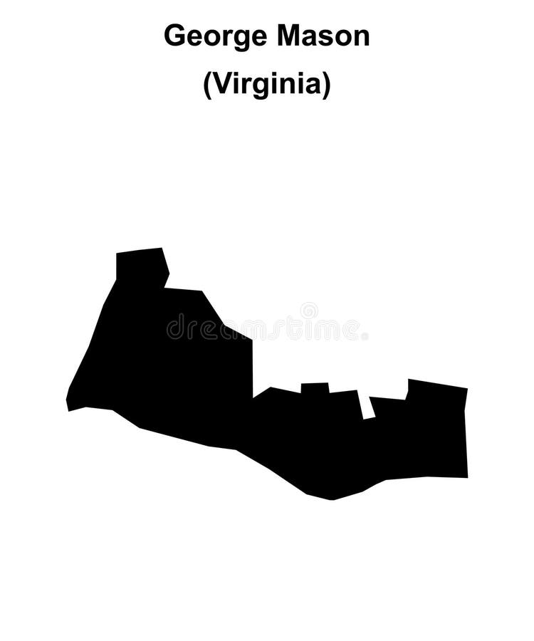 Mapa De Esquema De George Mason Ilustración del Vector - Ilustración de ...