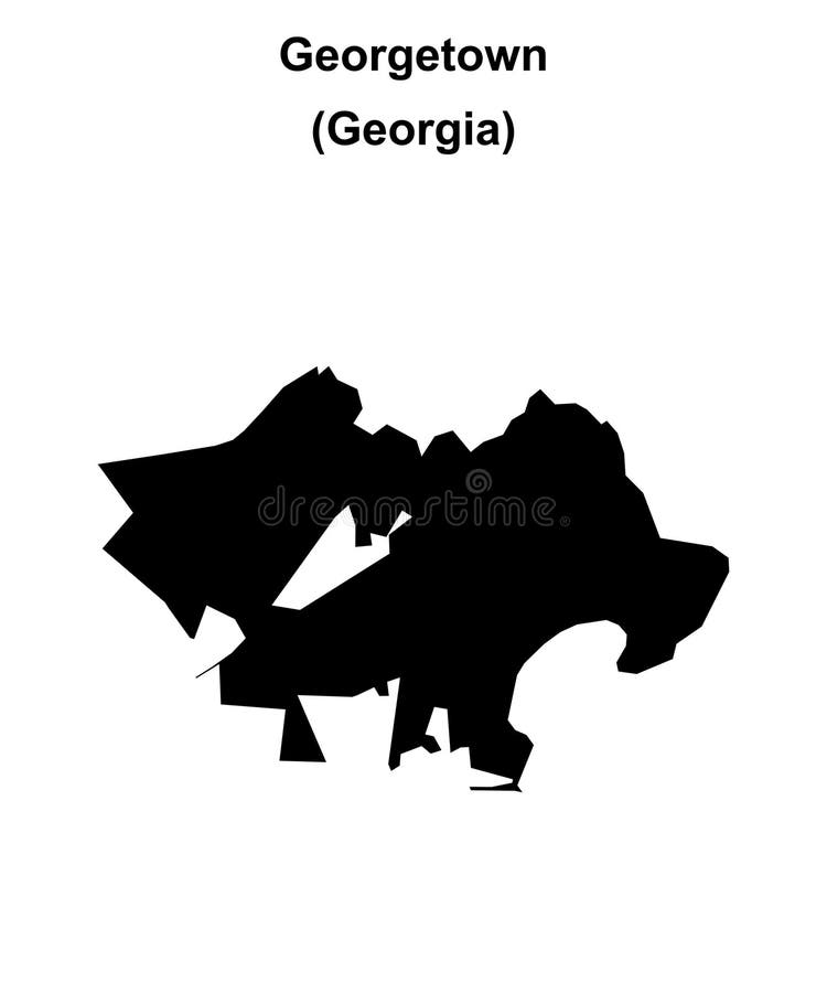 Mapa de esquema georgetown ilustración del vector. Ilustración de forma ...