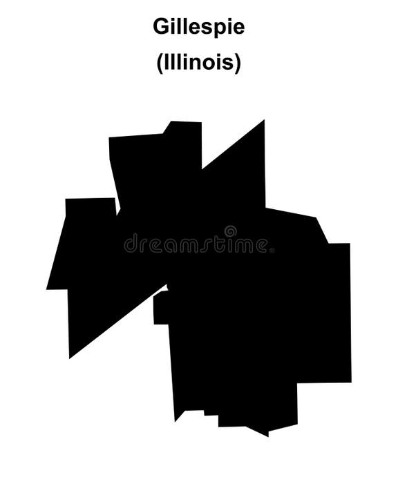 Mapa De Esquema De Gillespie Ilustración del Vector - Ilustración de ...