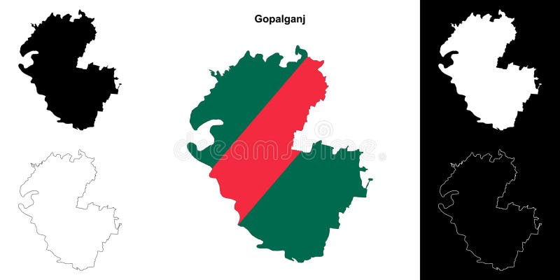 Mapa De Esquema De Gopalganj Ilustración del Vector - Ilustración de ...