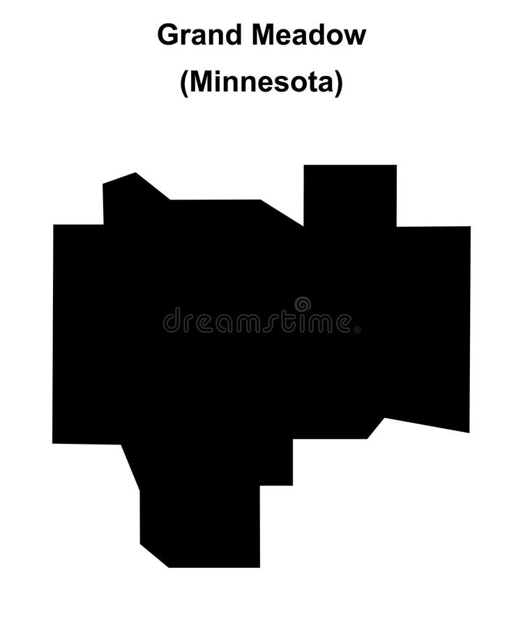 Mapa De Esquema De Grand Meadow Ilustración del Vector - Ilustración de ...