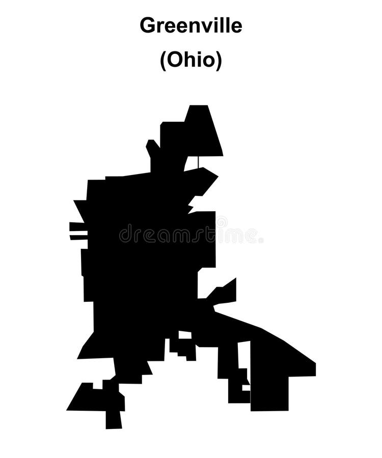 Mapa De Esquema De Greenville Ilustración del Vector - Ilustración de ...