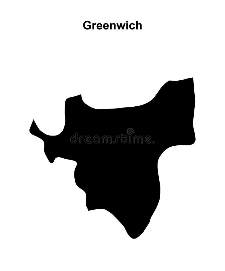 Mapa De Esquema De Greenwich Ilustración del Vector - Ilustración de ...