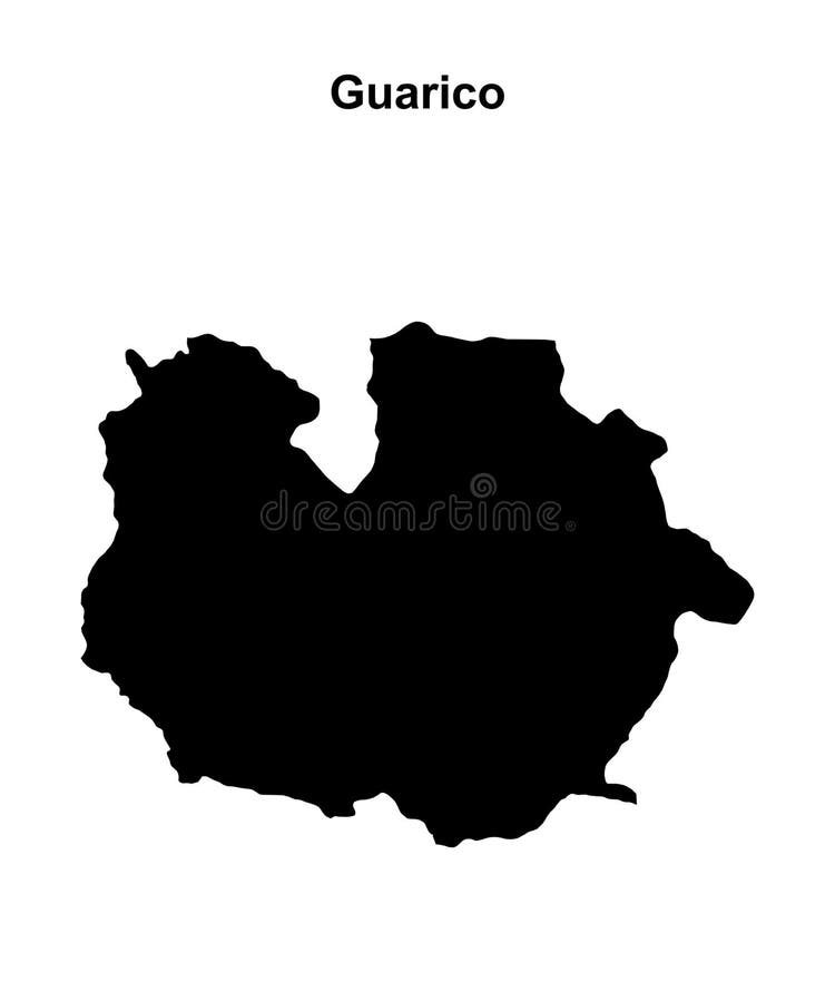Mapa de esquema de Guarico ilustración del vector. Ilustración de ...