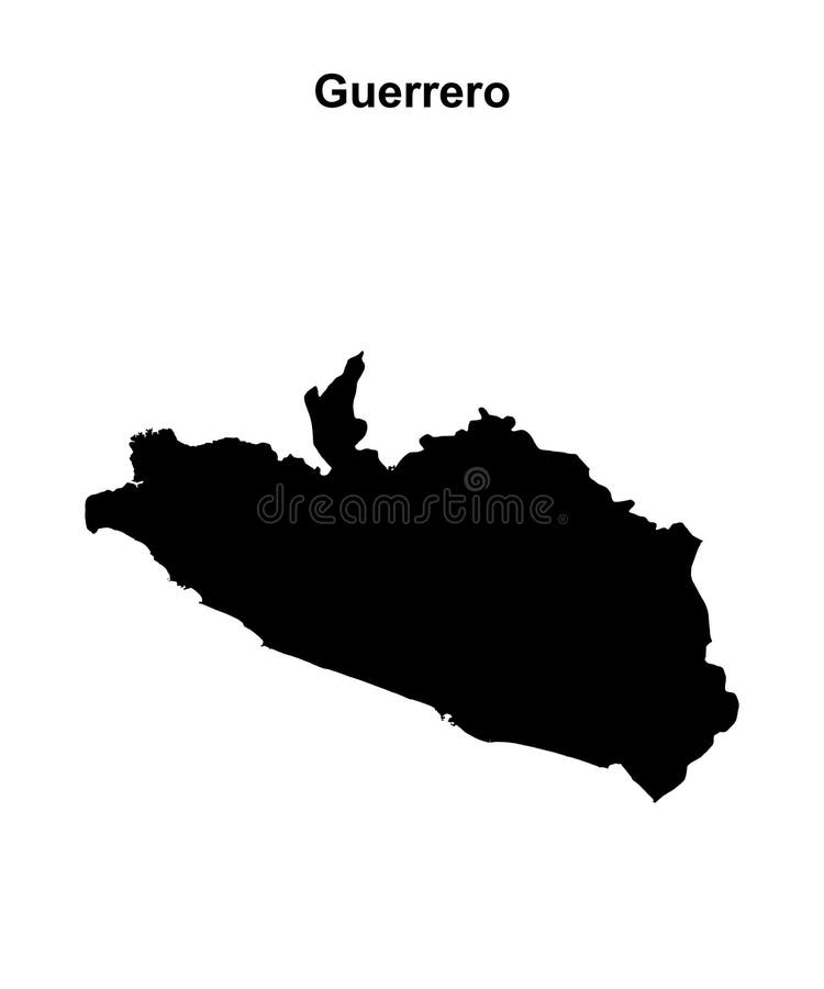 Mapa De Esquema De Guerrero Ilustración del Vector - Ilustración de ...