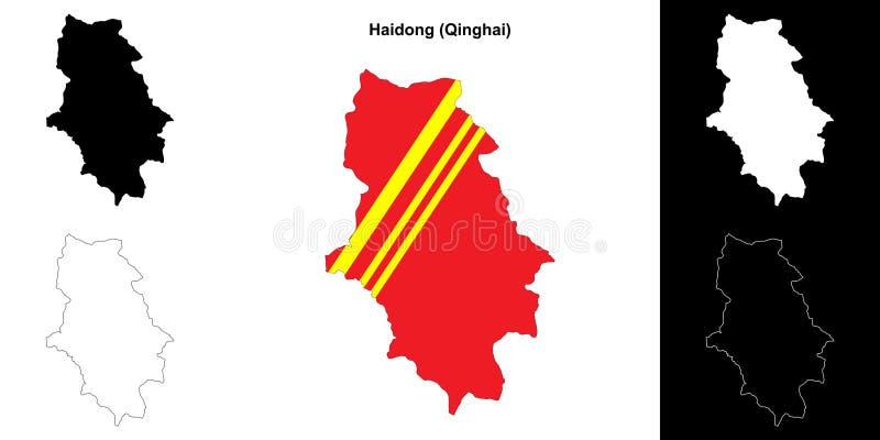 Mapa de esquema de haidong ilustración del vector. Ilustración de ...
