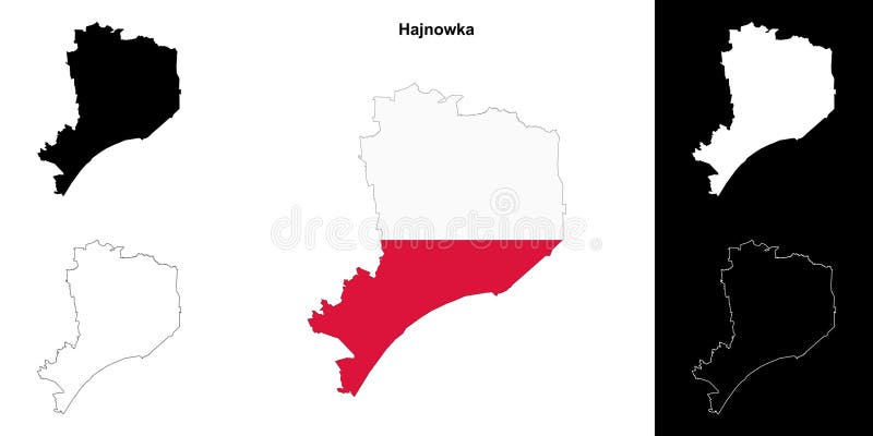 Mapa De Esquema De Hajnowka Ilustración del Vector - Ilustración de ...