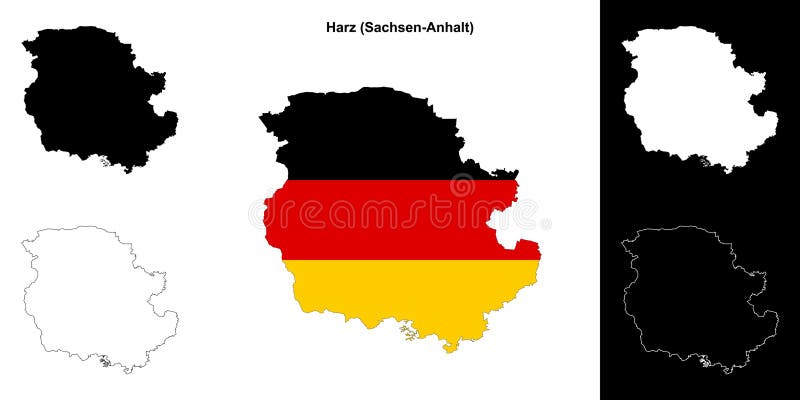 Mapa de esquema de harz ilustración del vector. Ilustración de ...