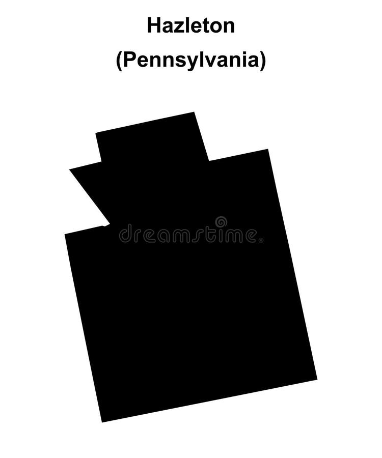 Mapa De Esquema De Hazleton Ilustración del Vector - Ilustración de ...