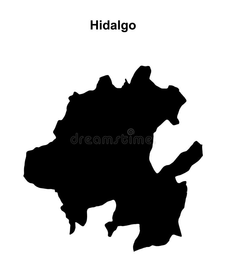 Mapa de esquema de Hidalgo ilustración del vector. Ilustración de ...