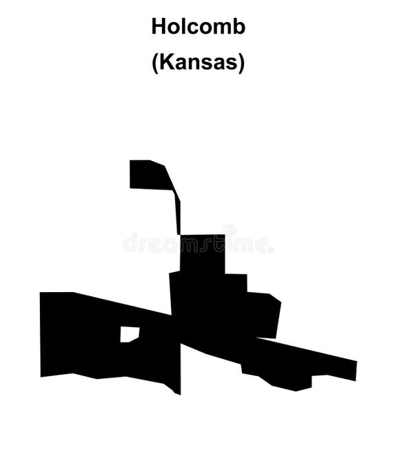Mapa de esquema de Holcomb ilustración del vector. Ilustración de ...