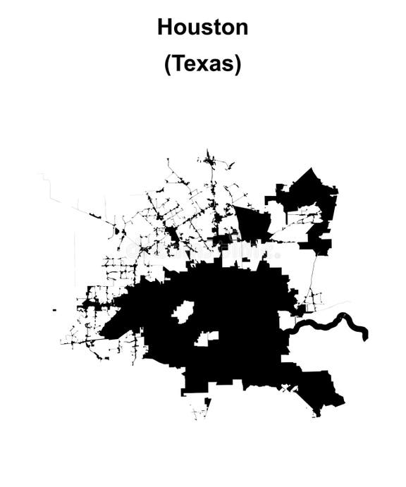 Mapa de esquema de houston ilustración del vector. Ilustración de ...