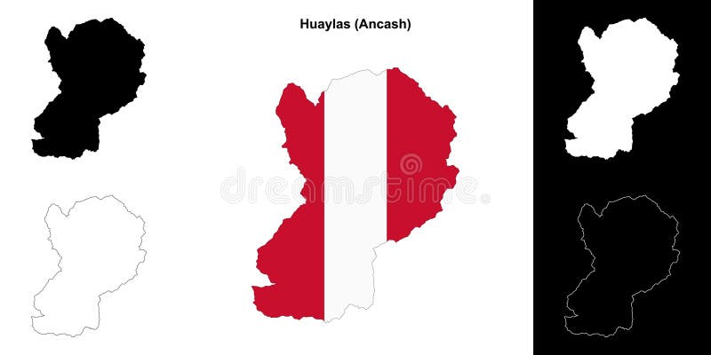Mapa de esquema de Huaylas ilustración del vector. Ilustración de peruano - 371583150