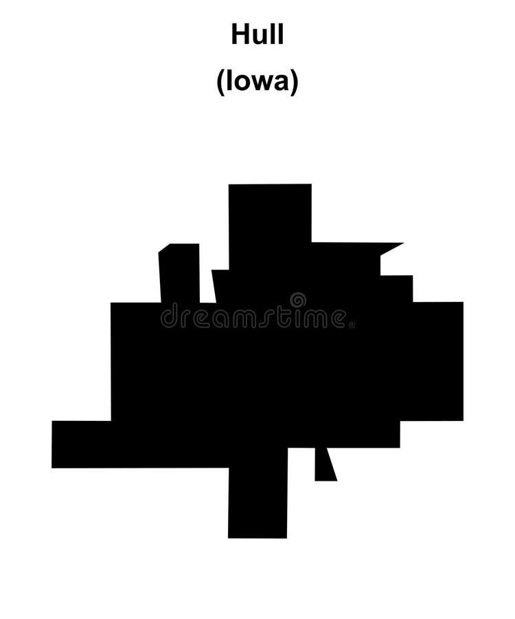 Mapa de esquema de hull ilustración del vector. Ilustración de atlas ...