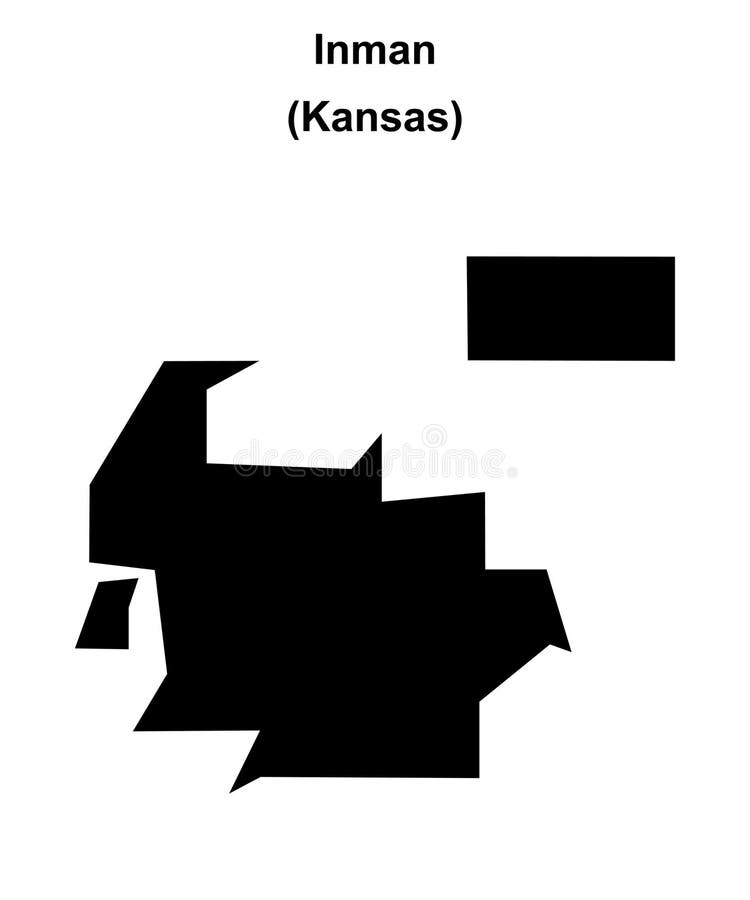 Mapa de esquema de Inman ilustración del vector. Ilustración de ...