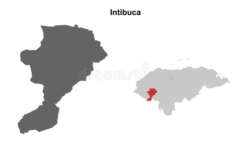 Mapa De Esquema De Intibuca Ilustración del Vector - Ilustración de ...